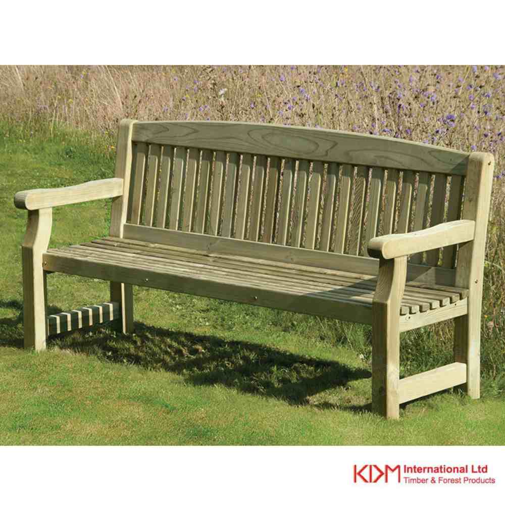 Modern 6ft Long Wooden Garden Bench | Bingley Fencing