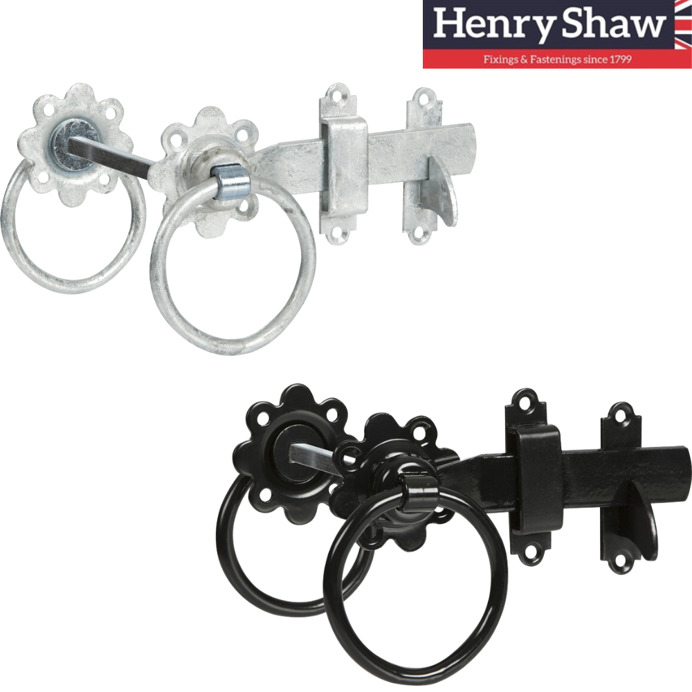 Secure Ring Gate Latch Black for Reliable Gate Locking | Bingley Fencing
