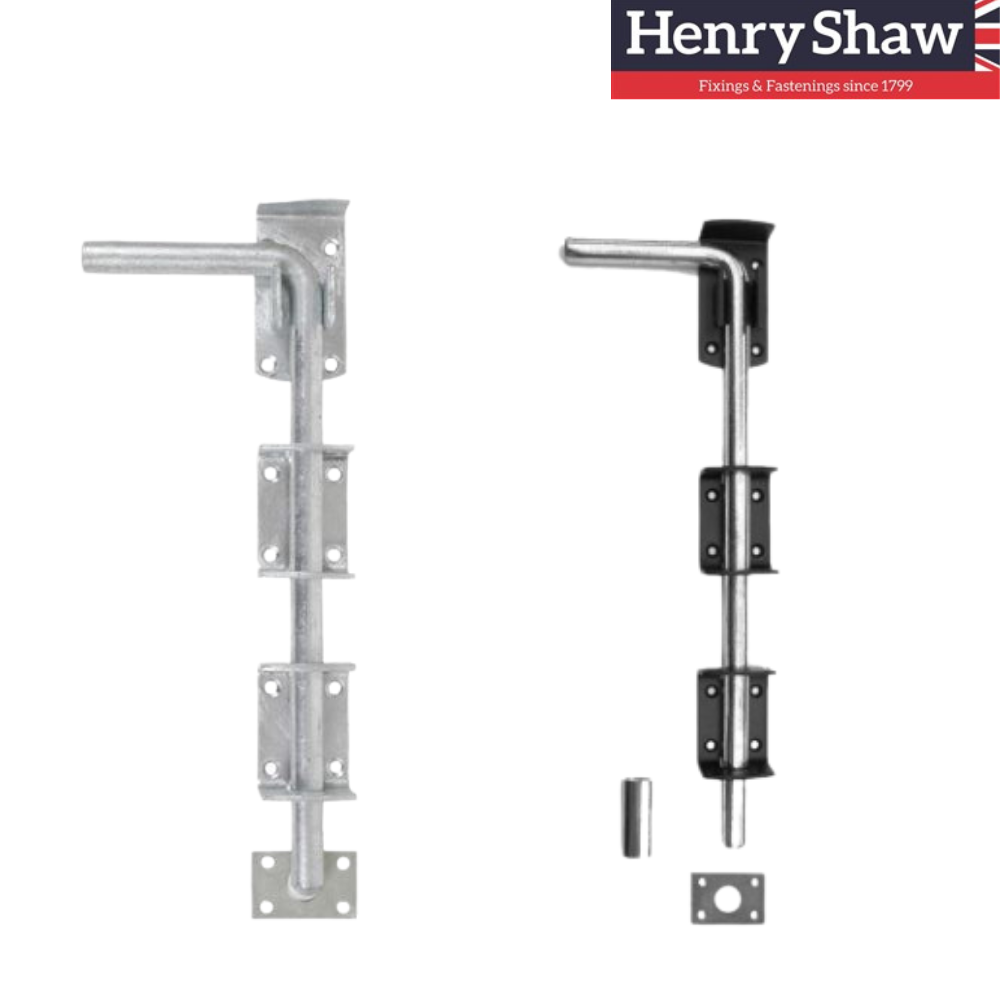 Secure Garage Door with 12" Galvanised Drop Bolt | Bingley Fencing