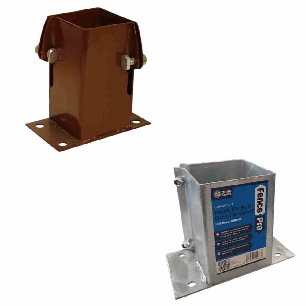 Sturdy Fence Post Support Flush Bolt Down | Bingley Fencing