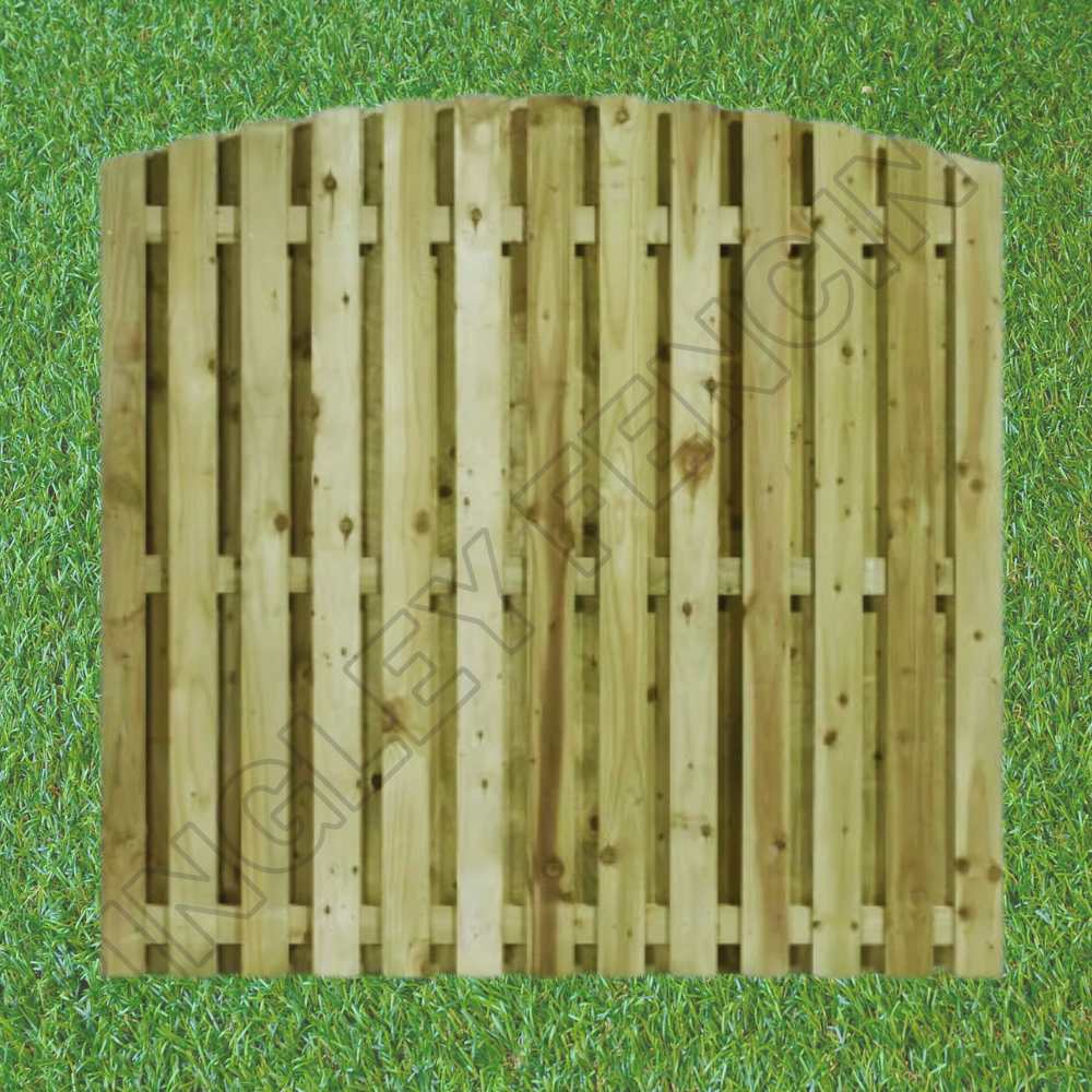 Double-Sided Paling Fence Panels with Arched Top – Bingley Fencing